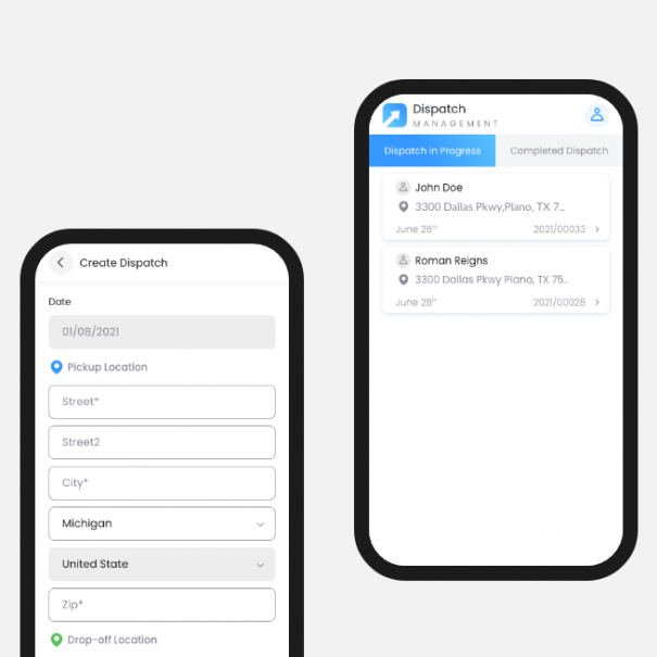 Auto dispatch Management & equipment parts Tracking Texas, Michigan